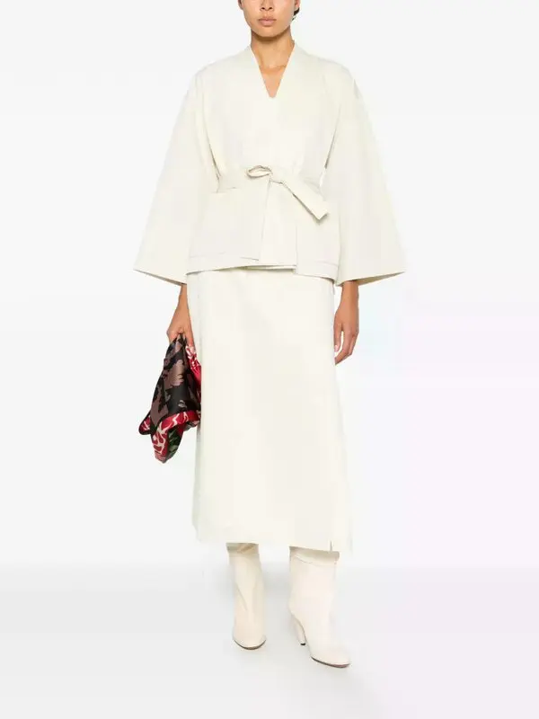 PSOPHIA Belted Wide-sleeve Jacket