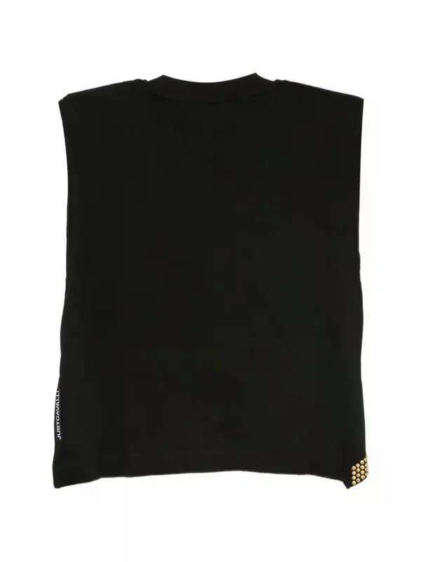 Just Cavalli Stud-embellished Padded Shoulder T-shirt