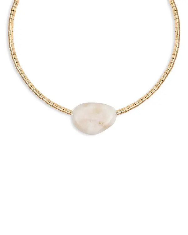 Ettika Stone Collar Necklace, Adjustable 16-21 - Bone