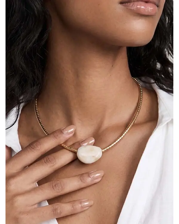 Ettika Collar Necklace - Bone
