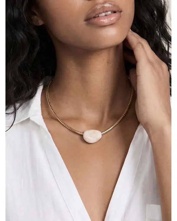 Ettika Collar Necklace - Bone