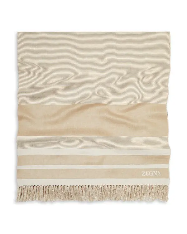 Zegna Oasi Lino Throw - Light Taupe