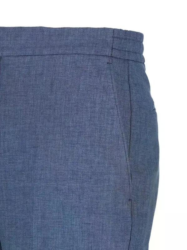 Zegna Pressed-crease Linen Trousers