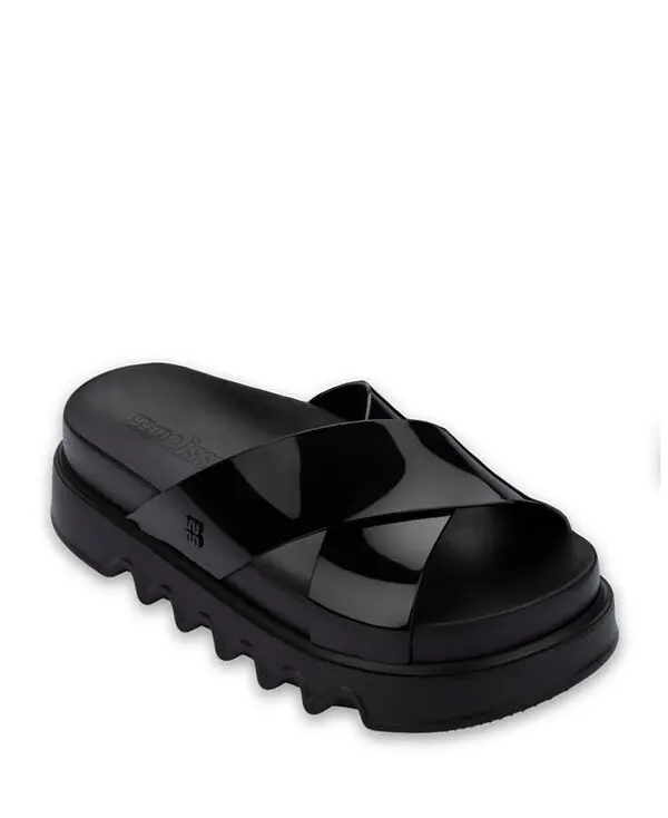 Melissa Cozy Cross Platform Sandals - Black