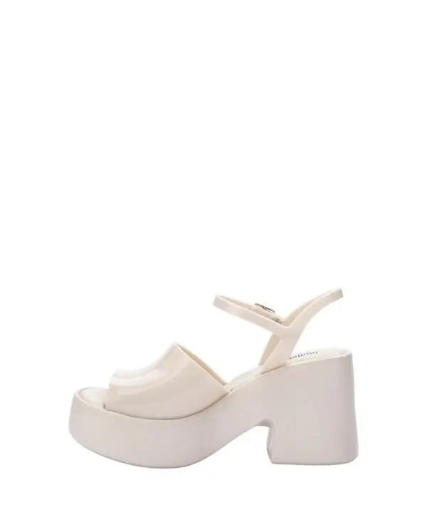 Melissa Lina Platform Sandals With Ankle Strap - Beige