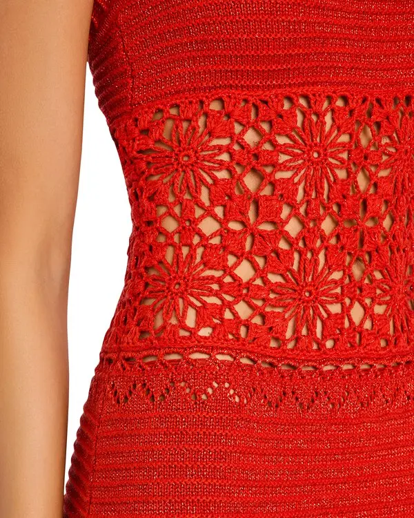 Retrofete Peggie Crochet Halterneck Maxi Dress