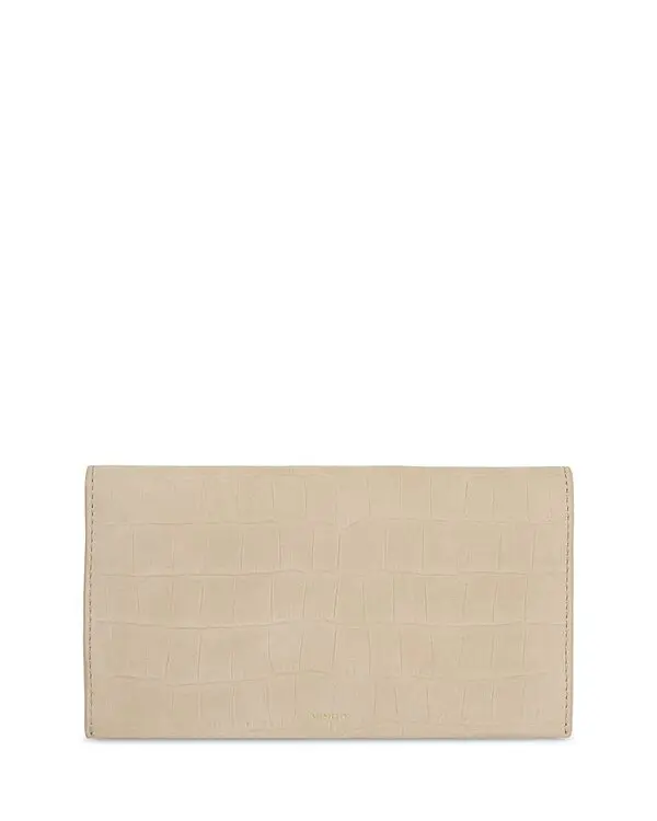 Vince Embossed Leather Continental Wallet
