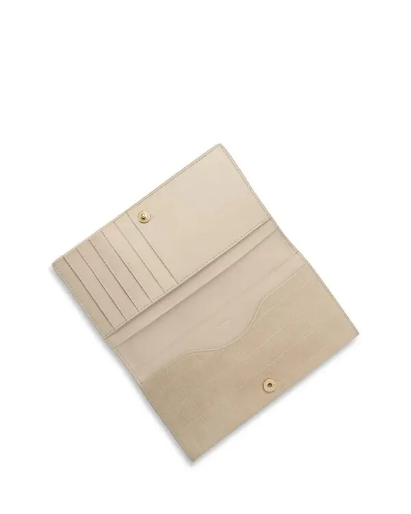 Vince Embossed Leather Continental Wallet
