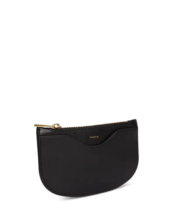 Vince Half Moon Leather Card Case