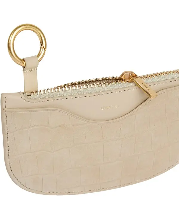 Vince Half Moon Embossed Leather Card Case