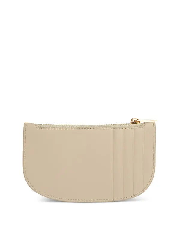 Vince Half Moon Embossed Leather Card Case