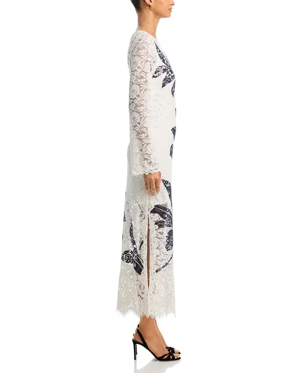 Kobi Halperin Long Sleeve Lace Maxi Dress
