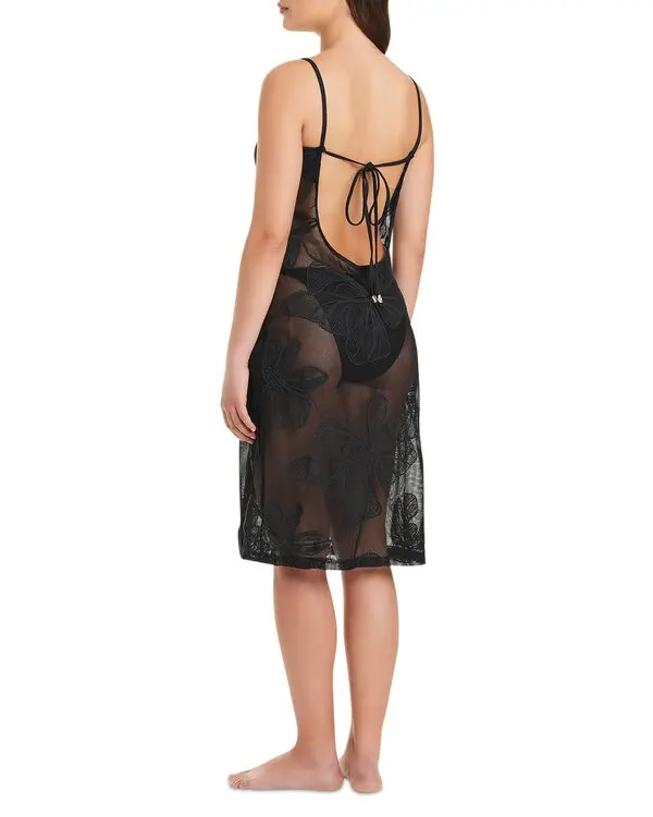 Red Carter Crochet Midi Slip Dress Swim Cover-up