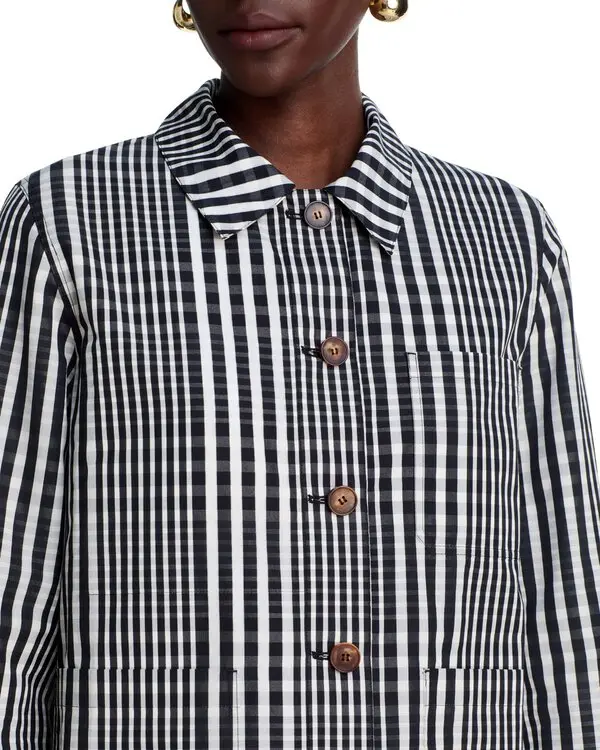 Lafayette 148 New York Printed Shirt Jacket