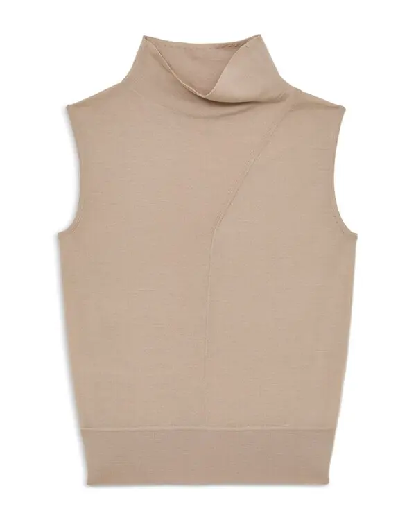 REISS Honey Wool Sleeveless Top