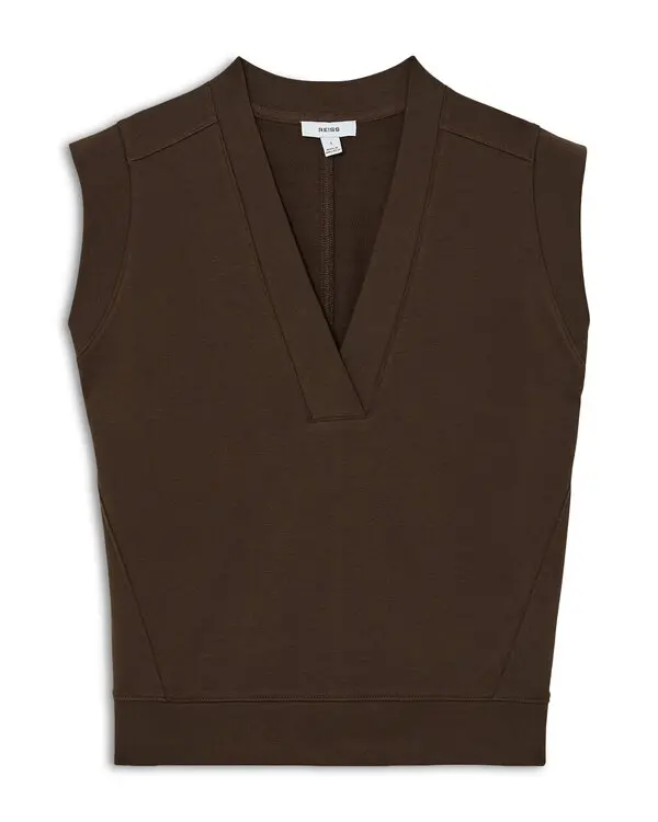 REISS Willa Sleeveless V-neck Top