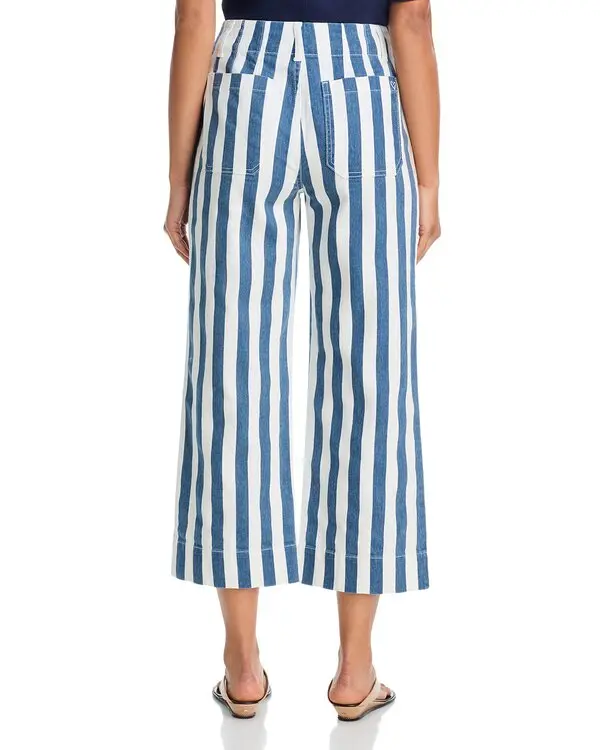 Aqua High Rise Wide Leg Cropped Jeans