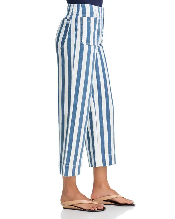 Aqua High Rise Wide Leg Cropped Jeans