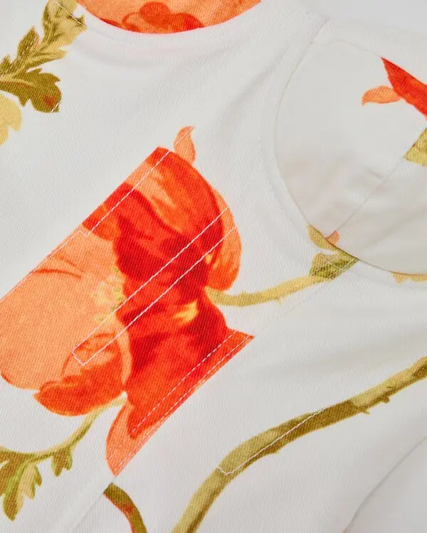 REISS Penelope Strapless Floral Dress