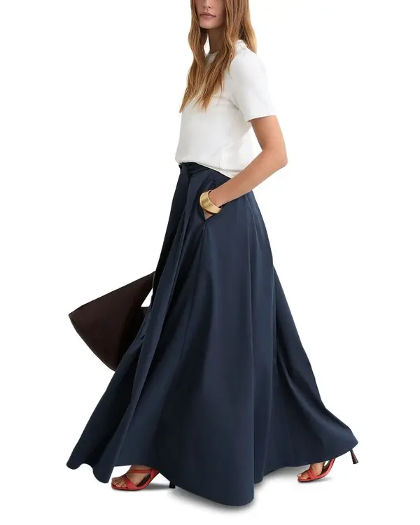 REISS Simone Maxi Skirt With Tie Detail