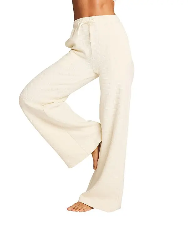 NEGATIVE Waffle Knit Track Pant - Cream