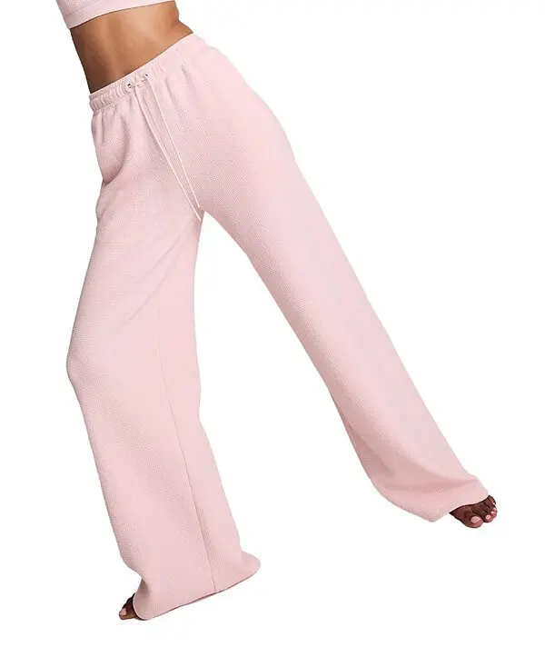 NEGATIVE Waffle Knit Wide-leg Track Pants - Shell