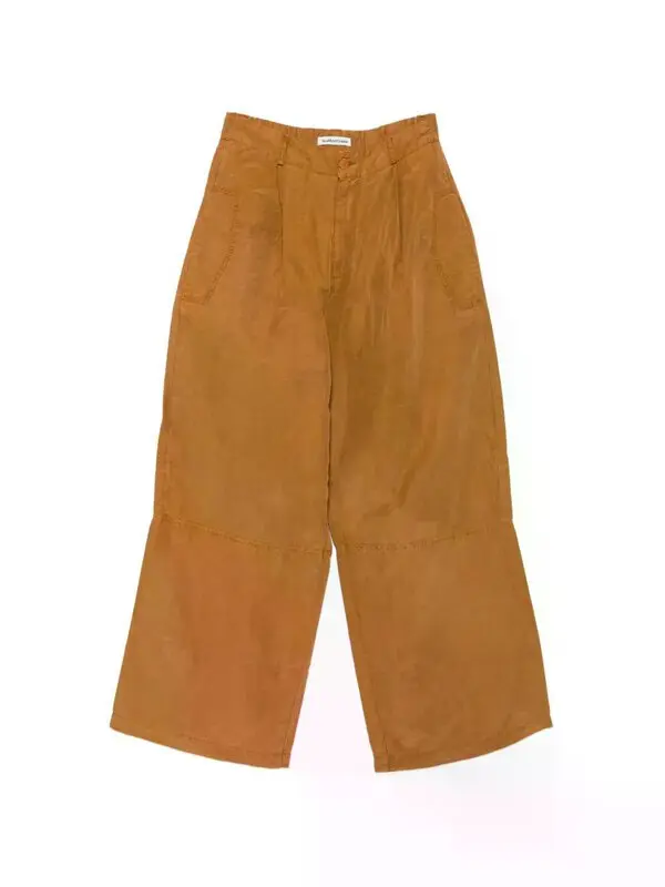 You Must Create Drop Out Pleated Wide-leg Trousers - Orange