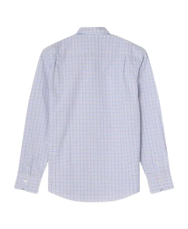 Robert Talbott Madison Check Light Weight Poplin Shirt In Contemporary Fit - Raspberry Multi