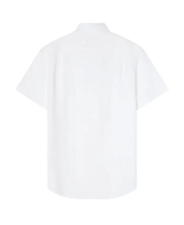 Robert Talbott Morgan Paisley Jacquard Seersucker Short Sleeve Shirt - White