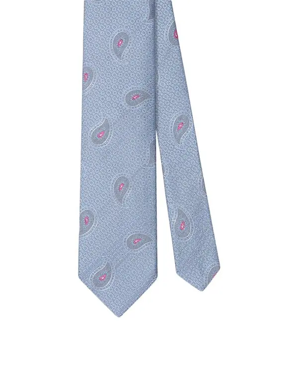 Robert Talbott Pine Geo Jacquard Best Of Class Necktie - Light Blue