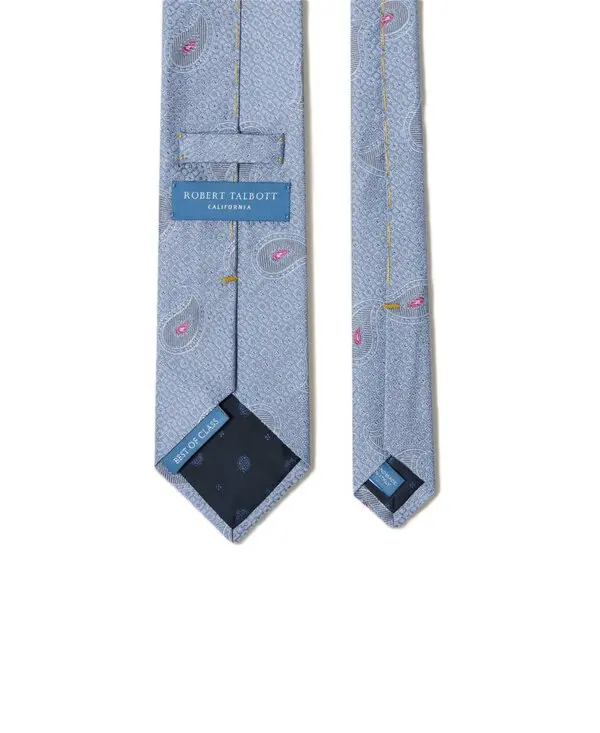 Robert Talbott Pine Geo Jacquard Necktie - Light Blue
