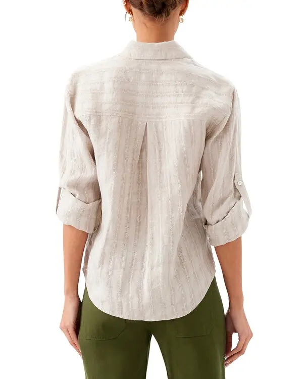 Karen Kane Linen Textured Shirt