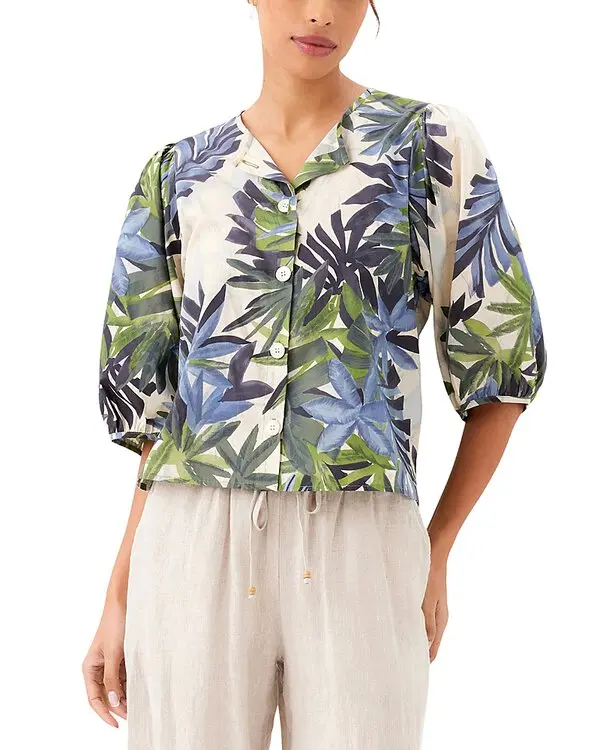 Karen Kane Puffed Sleeve Blouse - Print
