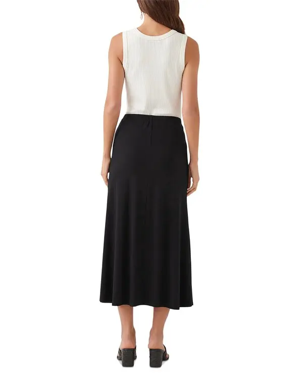 Karen Kane Side Slit Midi Skirt - Black