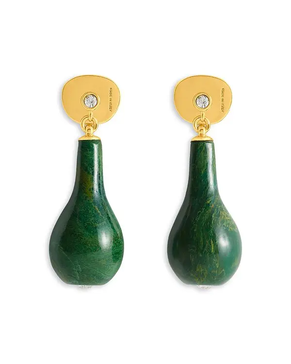 TOTEME Jade Drop Earrings - Dark Green