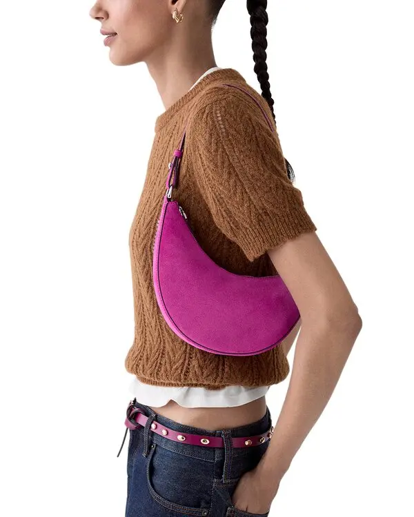 Kate Spade New York Duo Mini Suede Shoulder Bag - Beet