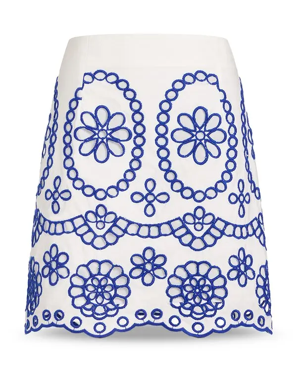 MARIE OLIVER Orlee Embroidered Cotton Skirt