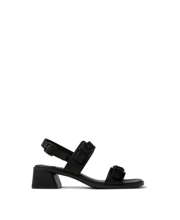 Camper Kora Leather Two-strap Sandals - Black