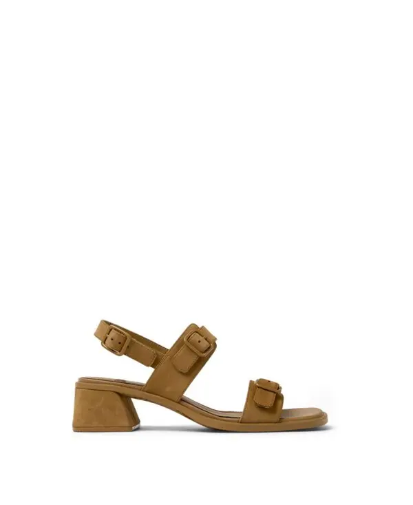Camper Kora Leather Two-strap Sandals - Brown