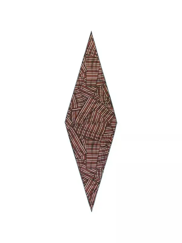 Zegna Striped Diamond-shaped Scarf - Brown