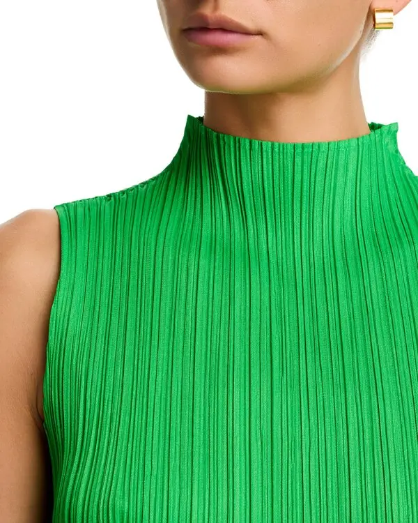 Issey Miyake Sleeveless High Neck Midi Dress