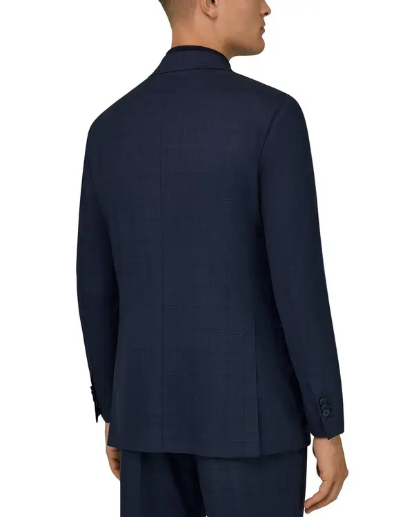Boggi Milano Regular Fit Double Breasted Prince Of Wales Suit