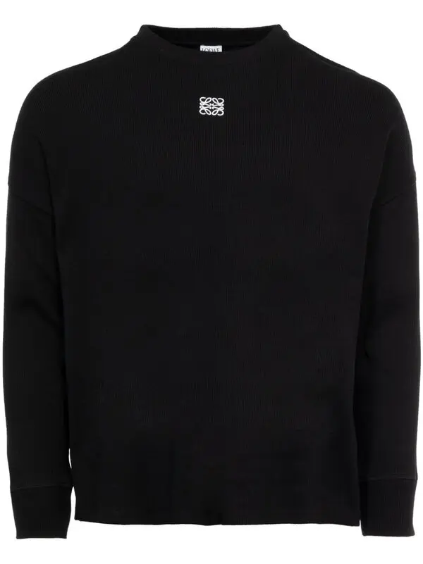 Loewe Anagram Cotton T-shirt - Black