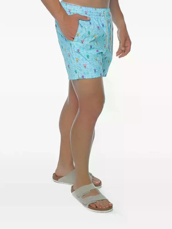 MC2 SAINT BARTH Drawstring Swim Shorts With Jellyfish Print