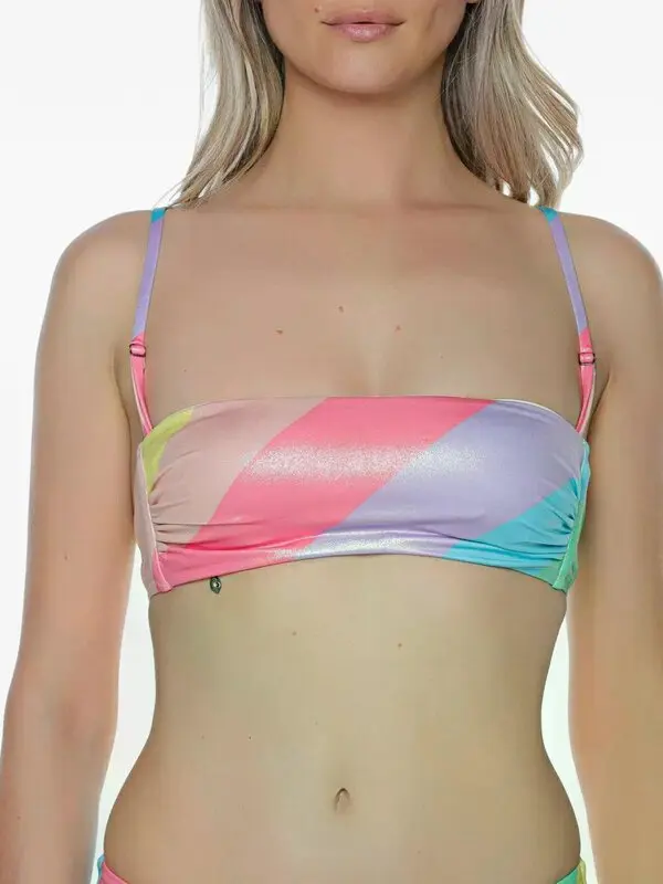 Kurt Geiger Kensington Striped Bikini Top