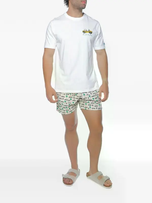 MC2 SAINT BARTH Palm Tree Print Swim Shorts