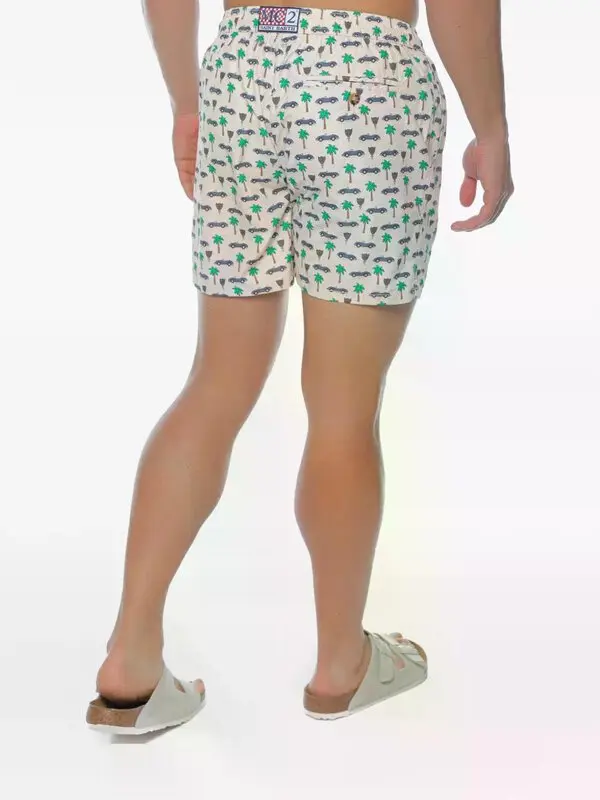 MC2 SAINT BARTH Palm Tree Print Swim Shorts