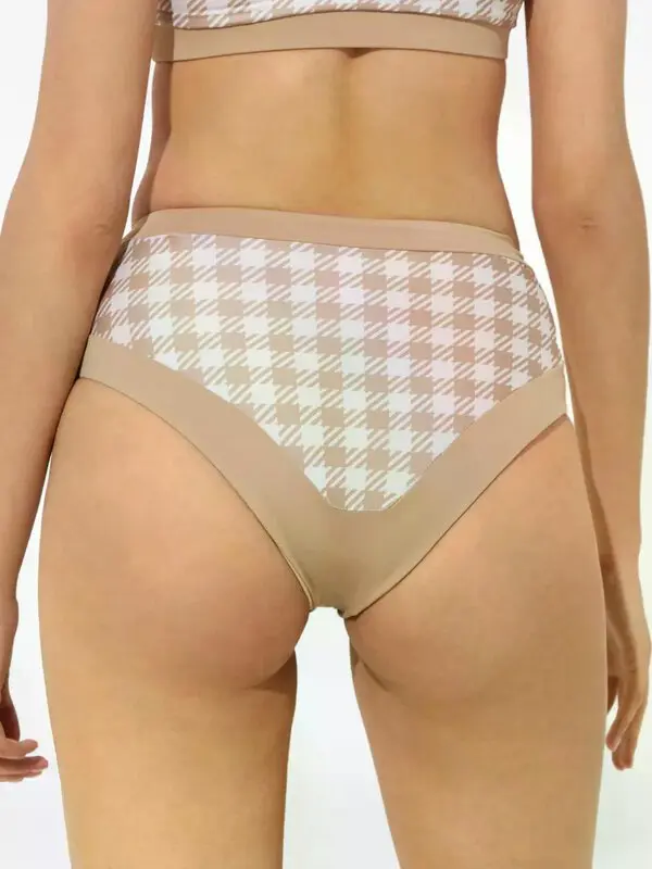 Beach Riot Isle Houndstooth Button Bikini Bottoms