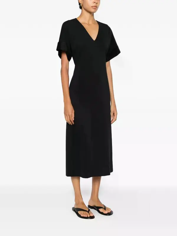 Sú V-neck Short-sleeve Midi Dress