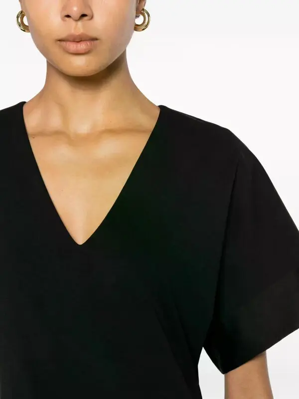 Sú V-neck Short-sleeve Midi Dress